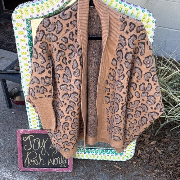 Akemi + Kin | Sweaters | Leopard Print Open Front Cardigan | Poshmark